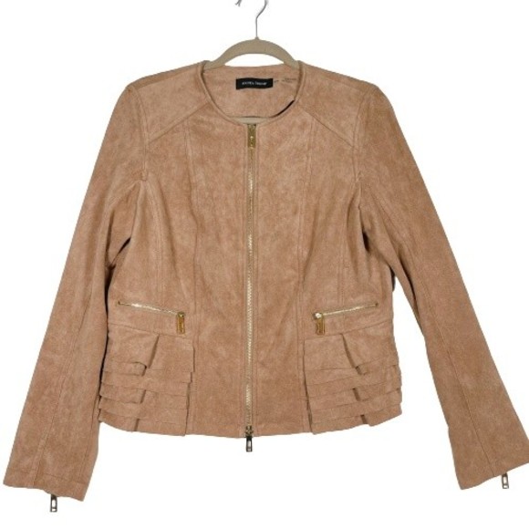 Ivanka Trump | Jackets & Coats | Ivanka Trump Womens Tan Faux Suede ...